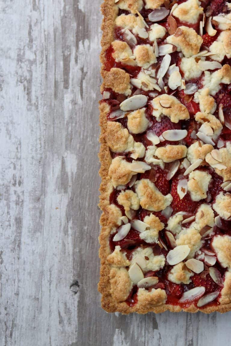 Finnish Strawberry Almond Tart - True North Kitchen