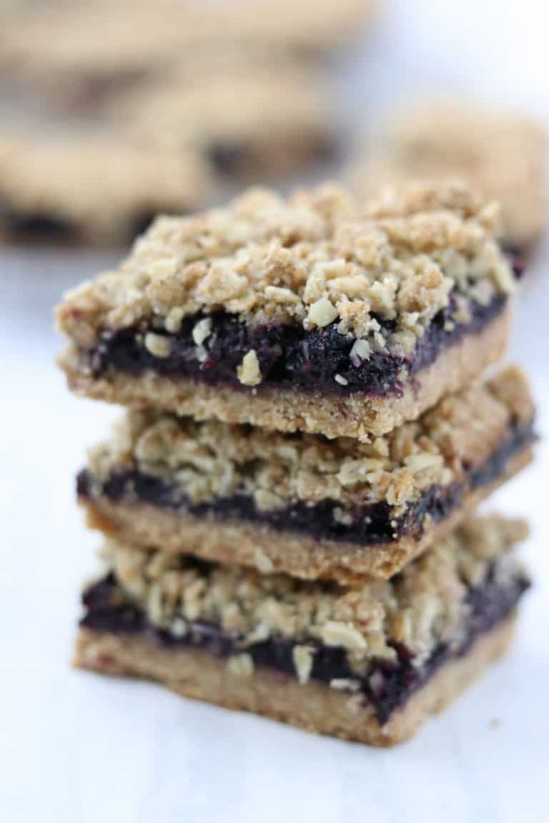 Blueberry Rye Crumble Bars - True North Kitchen