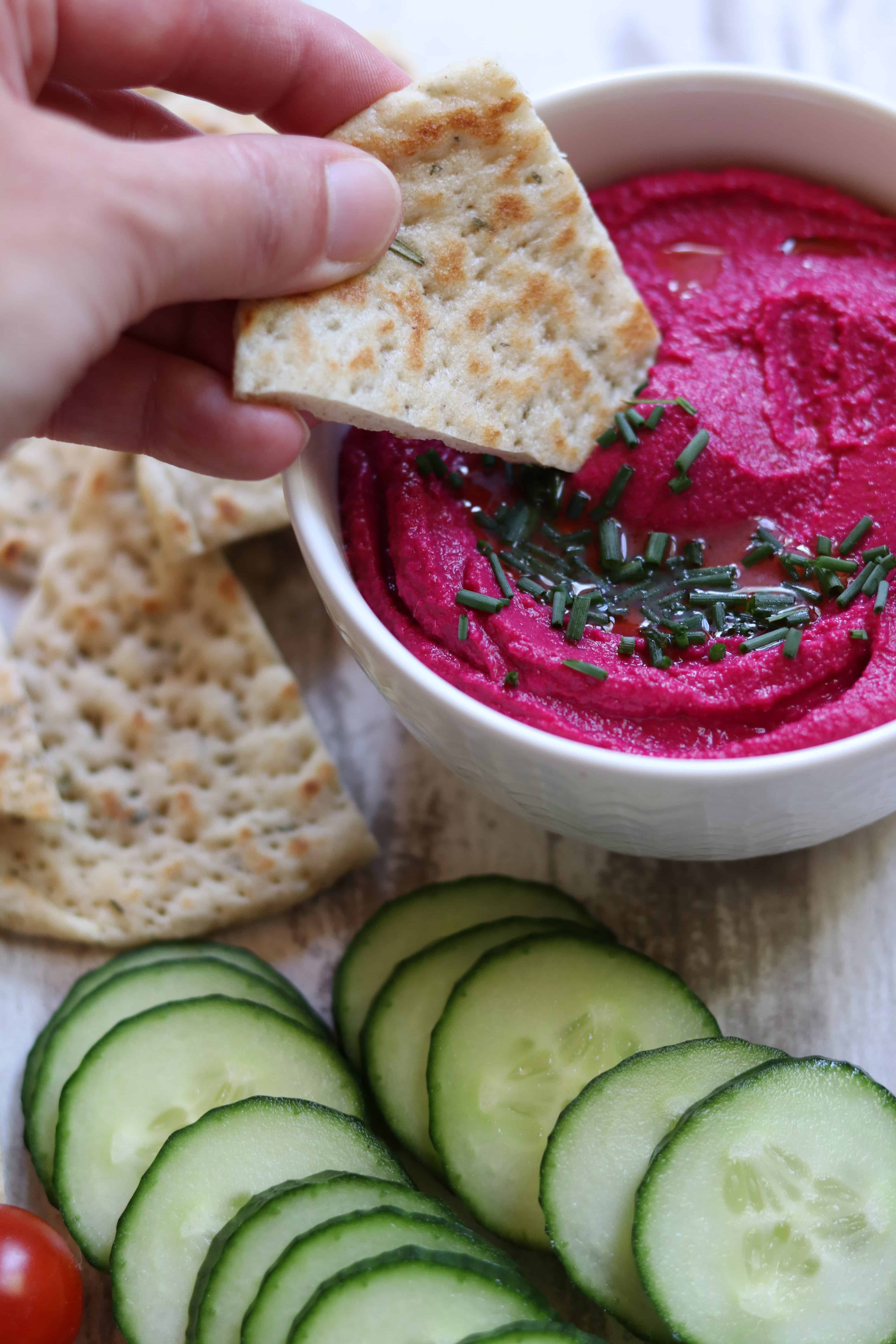 Roasted Beet Hummus - True North Kitchen
