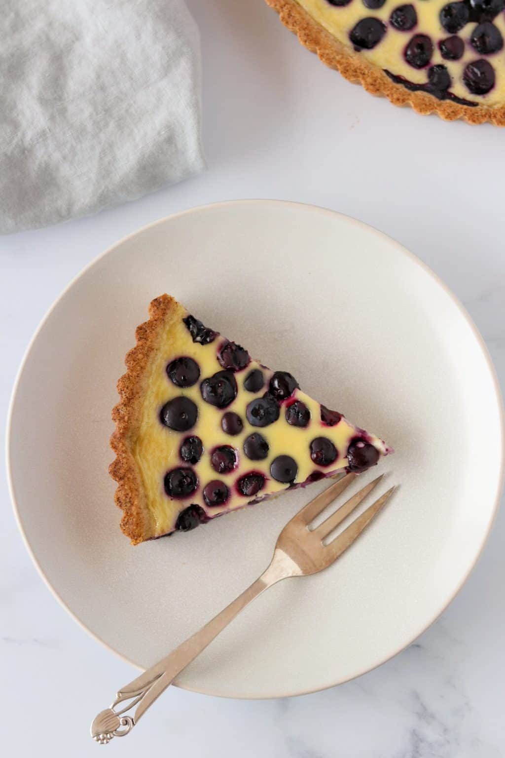 Blueberry Creme Fraiche Tart with Rye - True North Kitchen