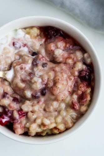 Creamy Barley Breakfast Porridge - True North Kitchen