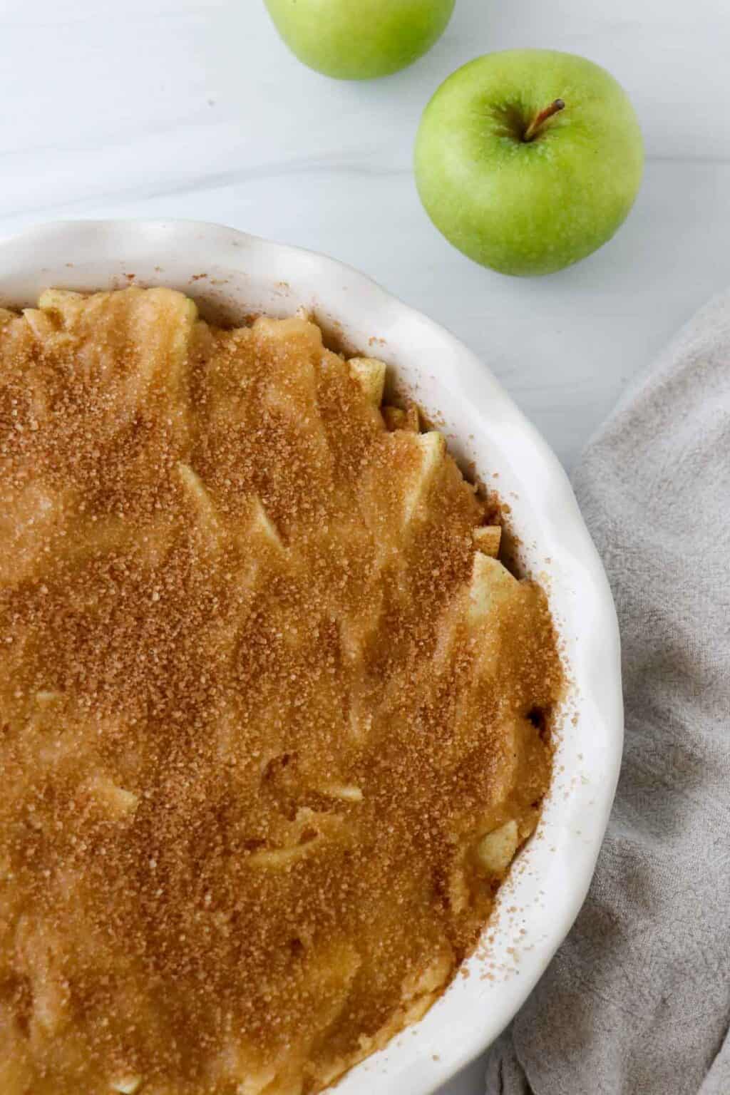 Swedish Apple Pie (Easy Crustless Apple Pie) - True North Kitchen