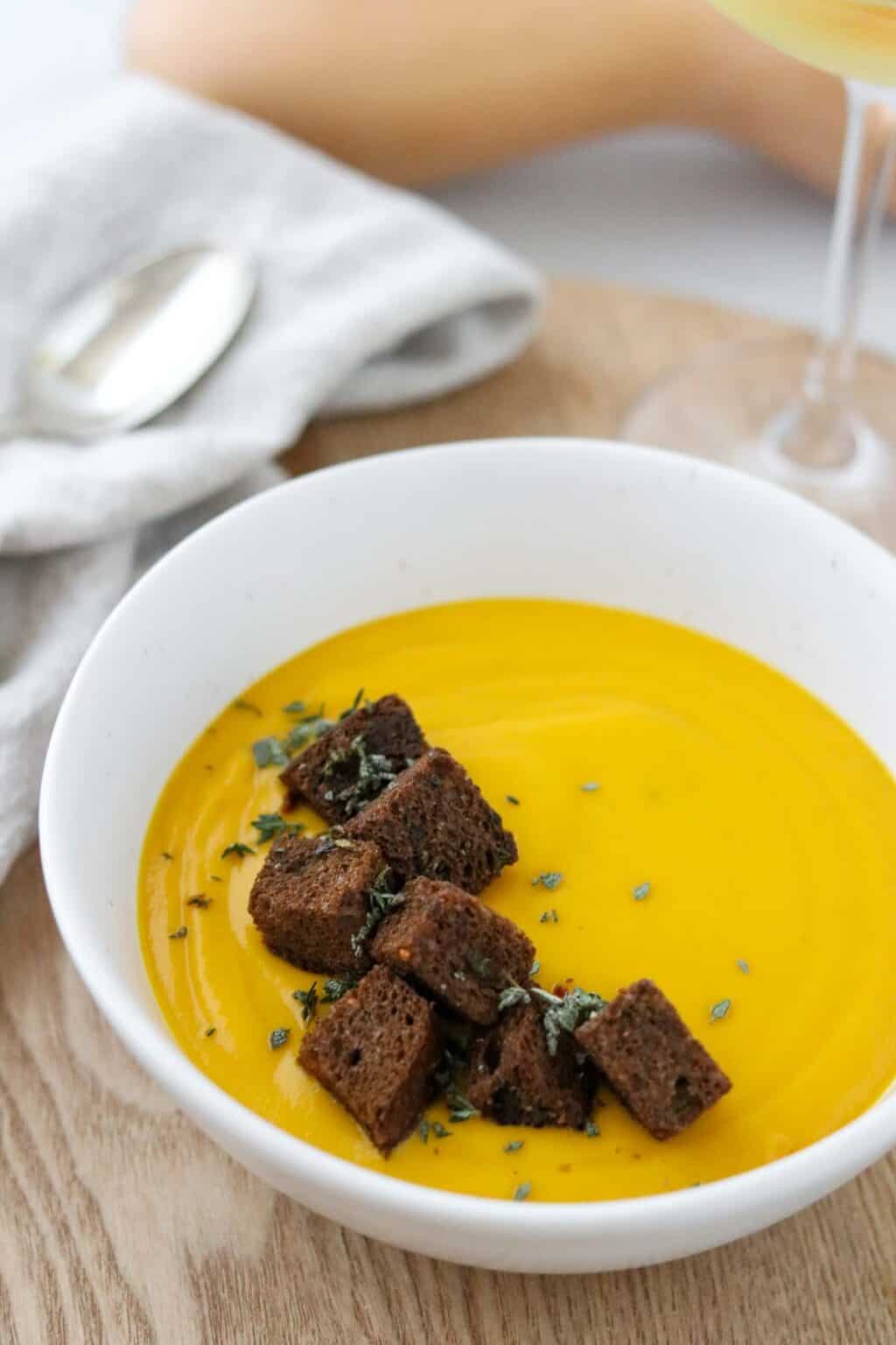 Simple Savory Butternut Squash Soup - True North Kitchen