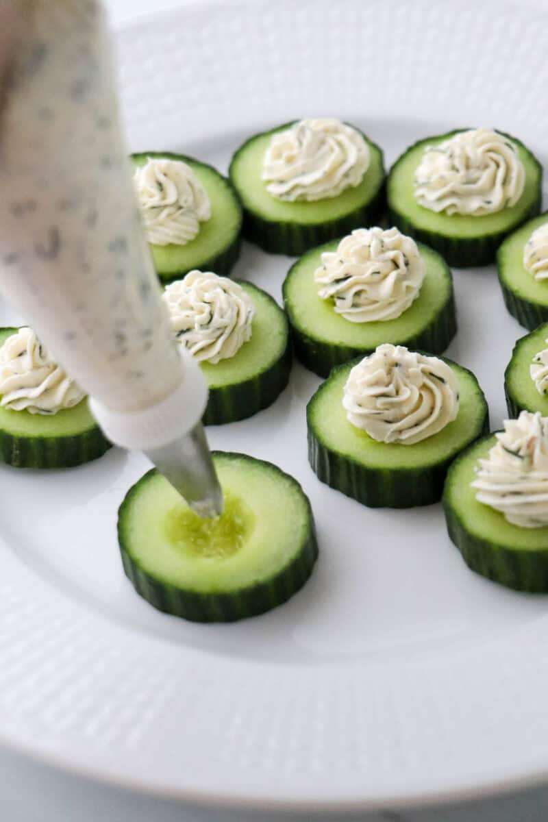 Cream Cheese Cucumber Bites with Dill - True North Kitchen