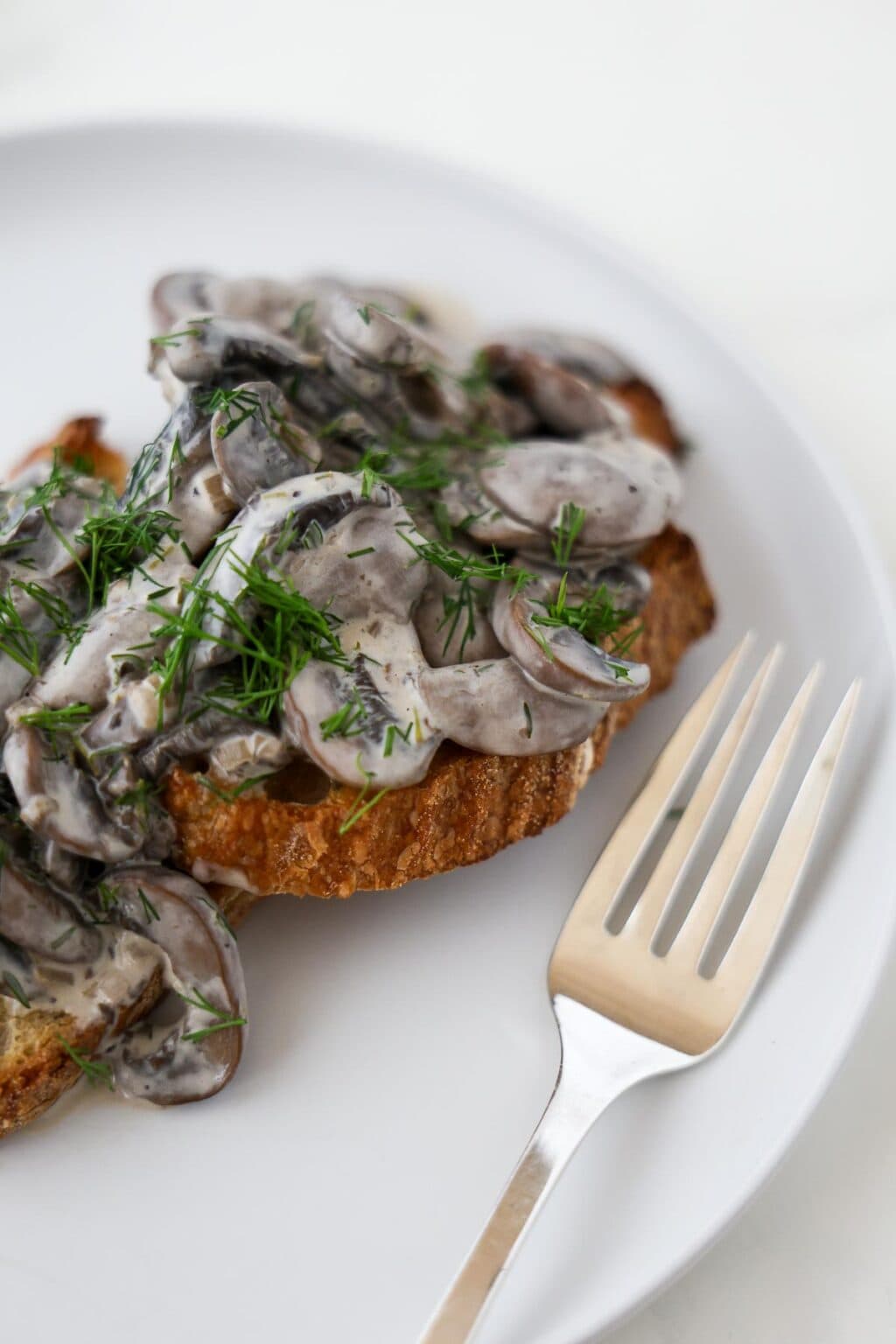 Scandinavian Mushroom Toast with Cream and Herbs - True North Kitchen